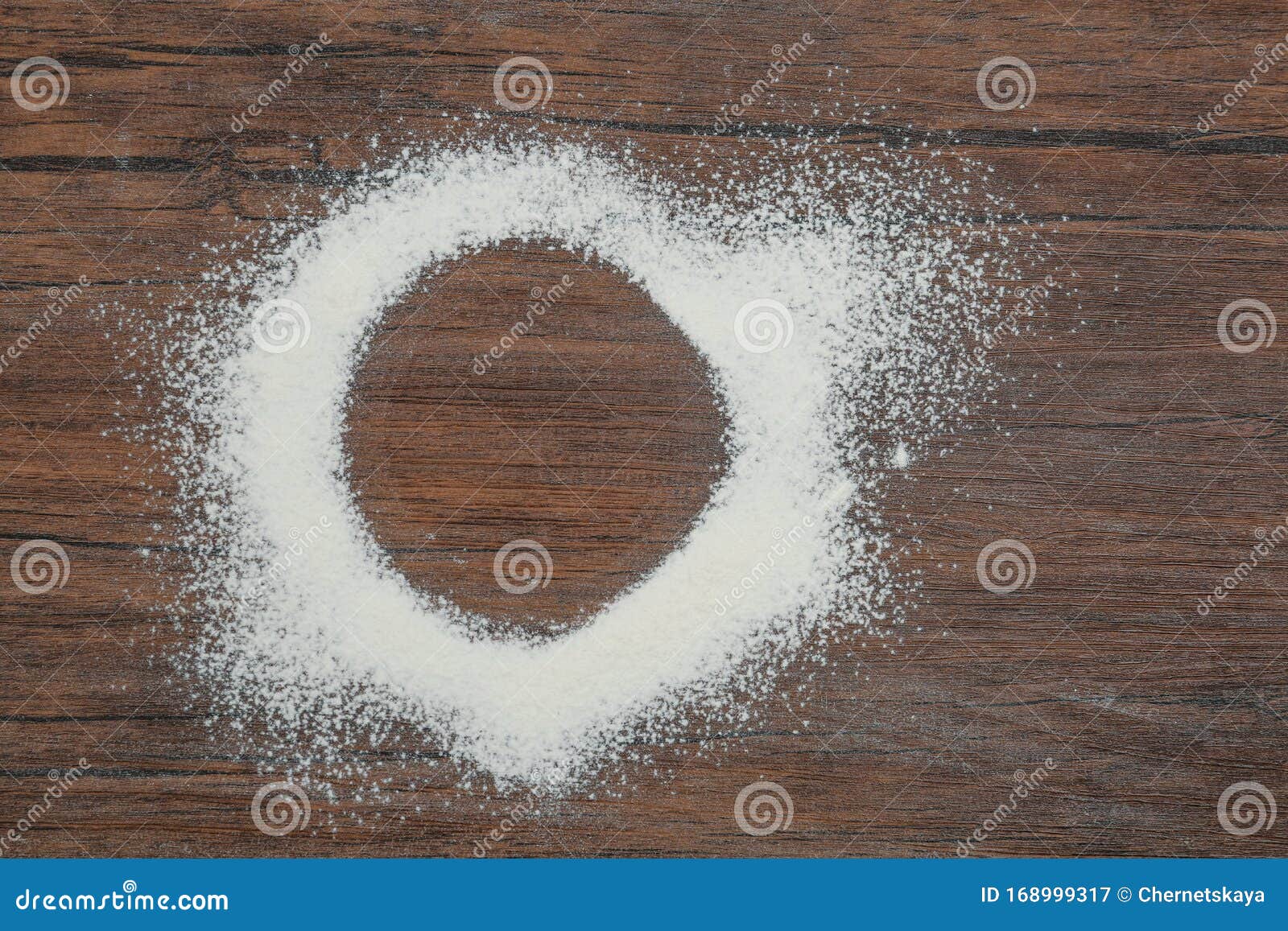 Frame Made with Flour on Table, Top View. Space for Text Stock Image ...