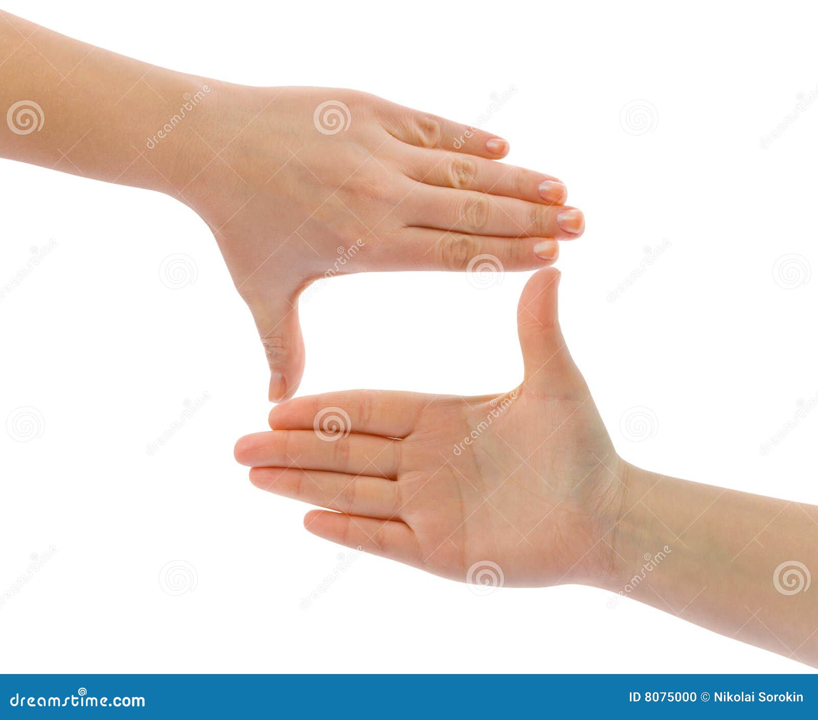 Frame made of hands stock photo. Image of isolated, idea - 8075000