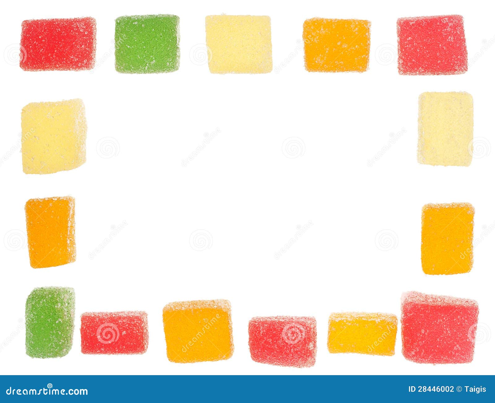 Frame Made of Jelly Candies Stock Photo - Image of green, isolated ...