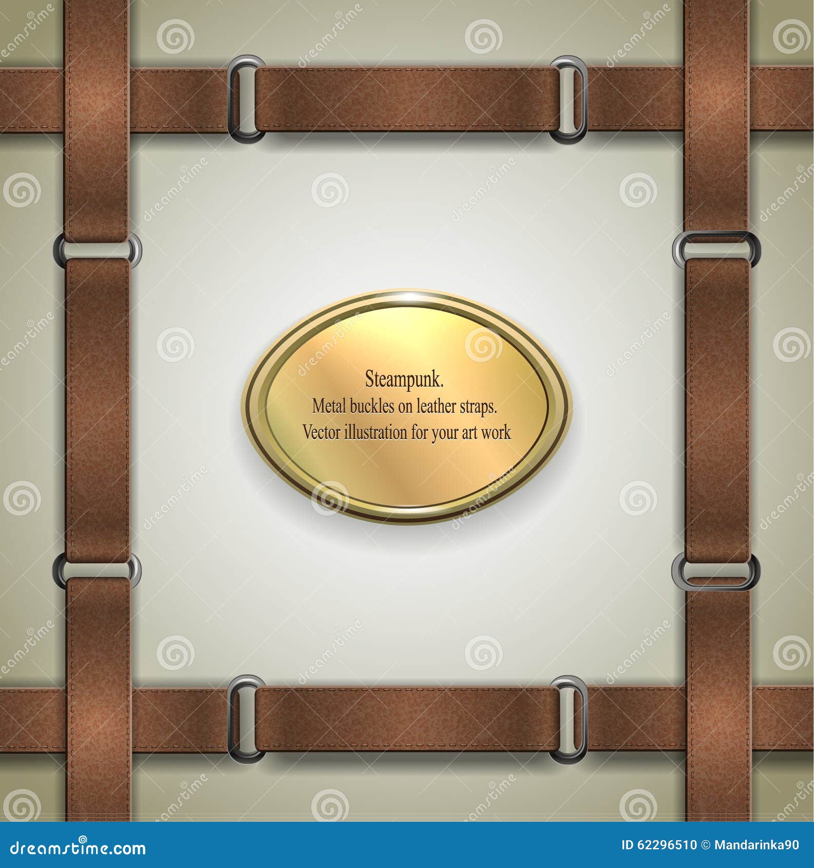 Frame Made of Leather Belts. Steampunk Stock Vector - Illustration of ...