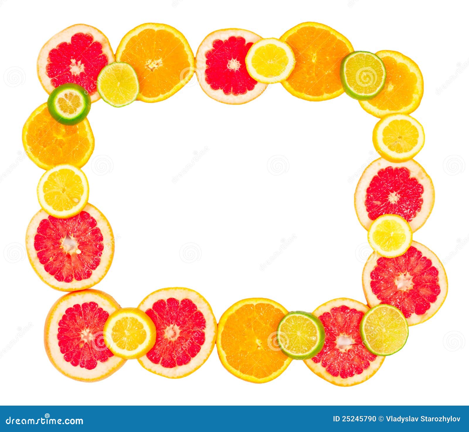 The Frame is Made from a Mixed Citrus Fruit Stock Photo - Image of ...