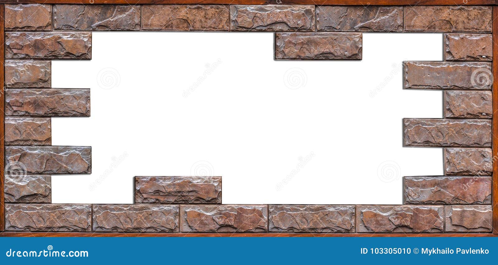 Frame Made of Natural Stone in Grunge Style Stock Photo - Image of ...