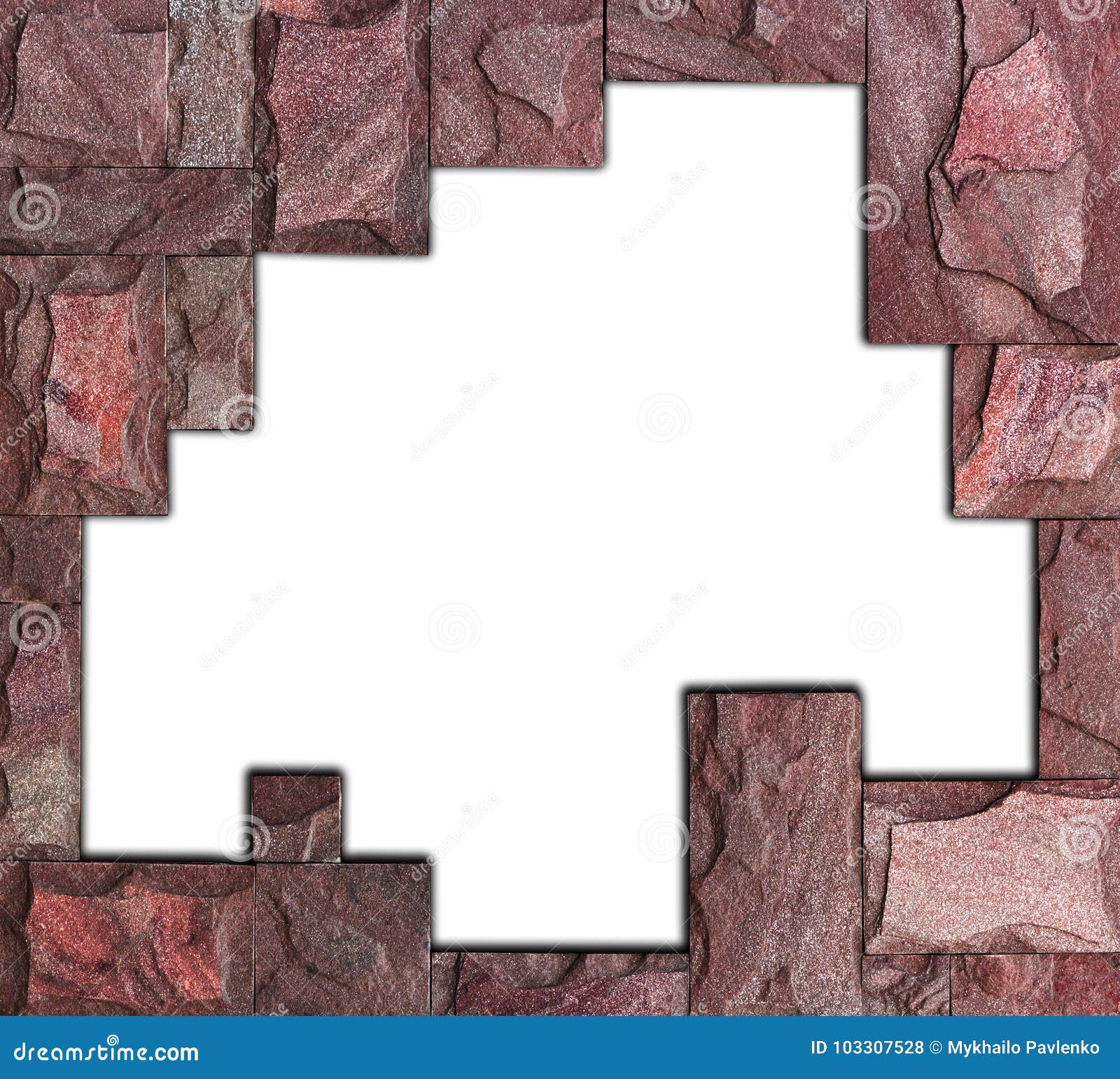 Frame Made of Natural Stone in Grunge Style Stock Photo - Image of ...