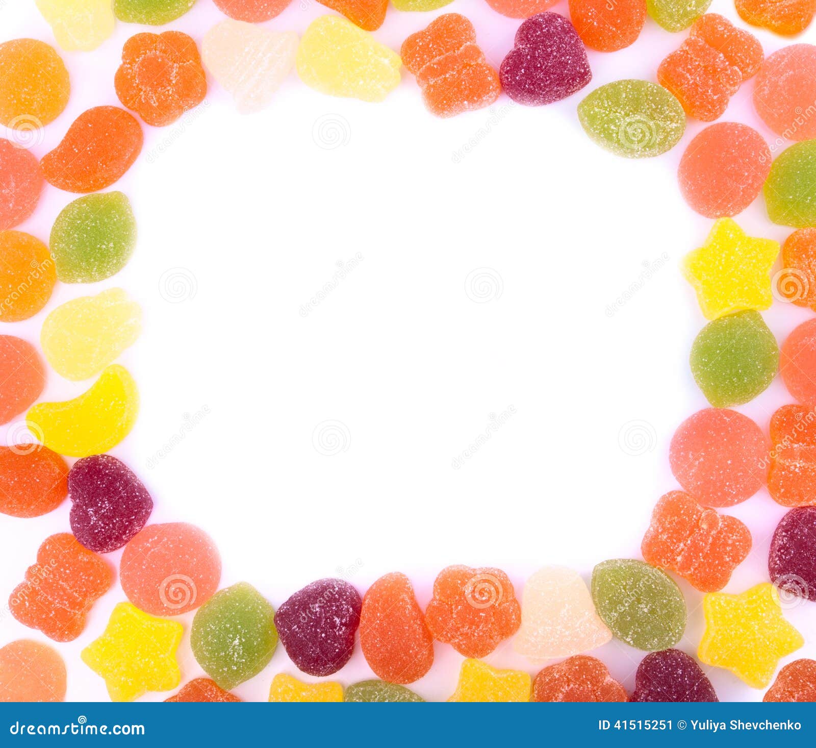 The Frame Made with Numerous Jelly Candies Stock Image - Image of ...