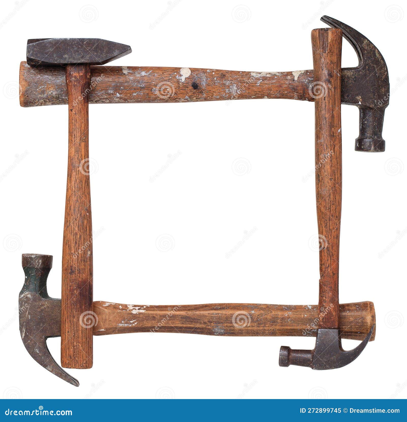Frame made of old hammers stock image. Image of grunge - 272899745