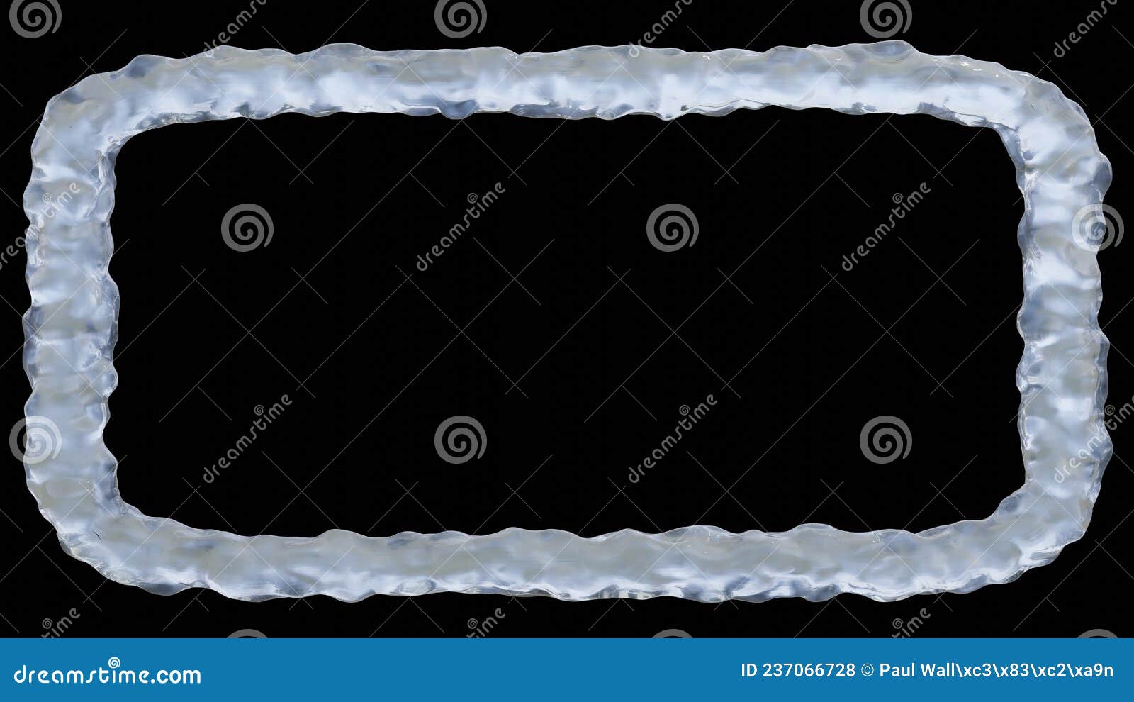 Frame Made Out of Ice 3d Rendering. Stock Illustration - Illustration ...