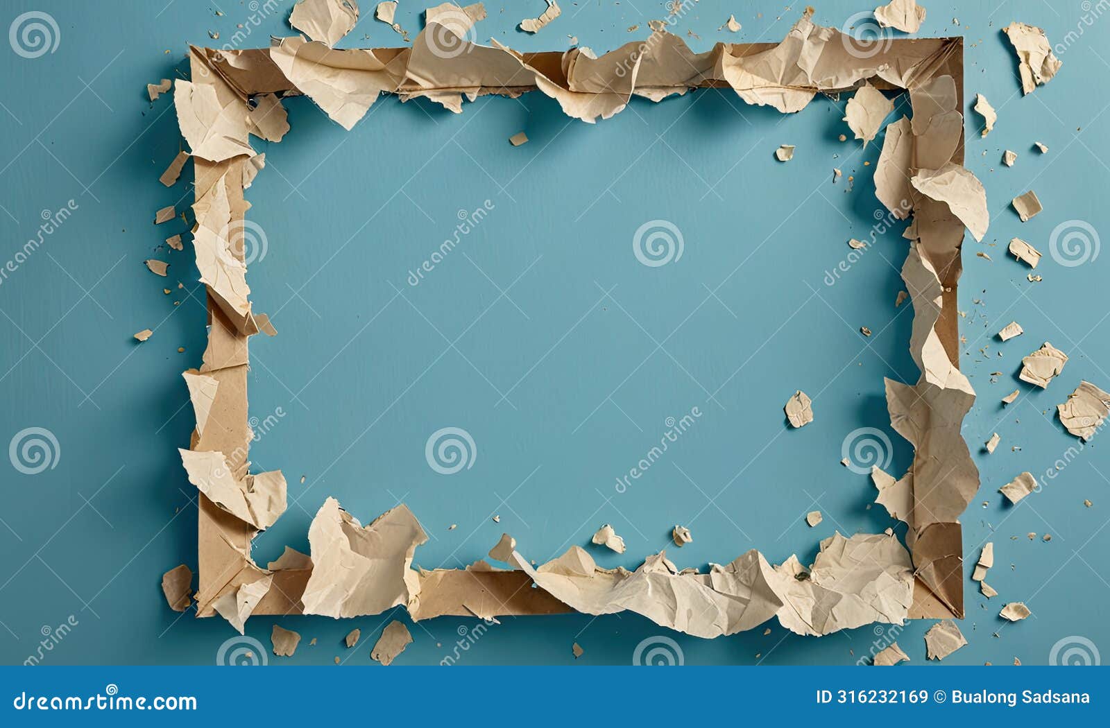 A Frame Made of Paper is Broken in Half, with the Frame Pieces ...