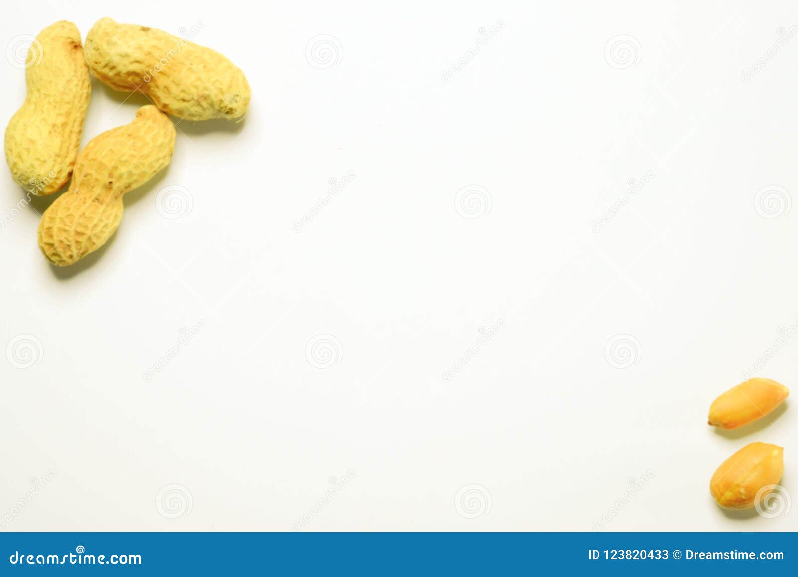 Frame Made of Peanut, on a White Background. Stock Image - Image of ...