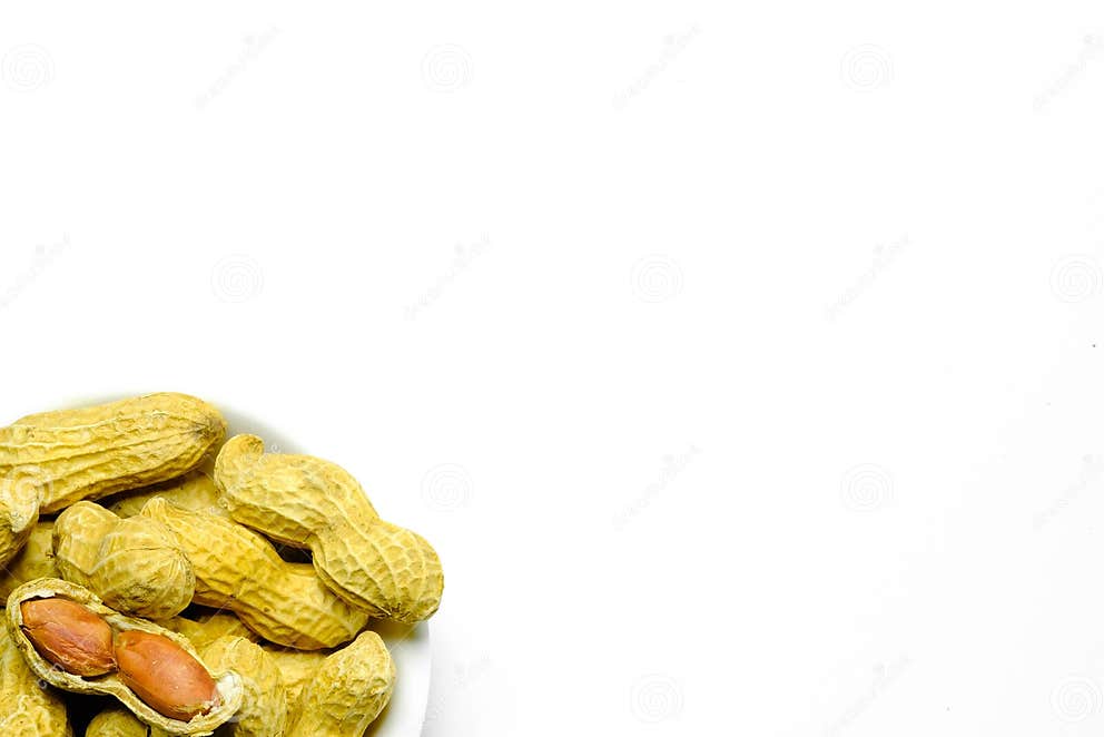 Frame Made of Peanut, on a White Background Stock Image - Image of nuts ...