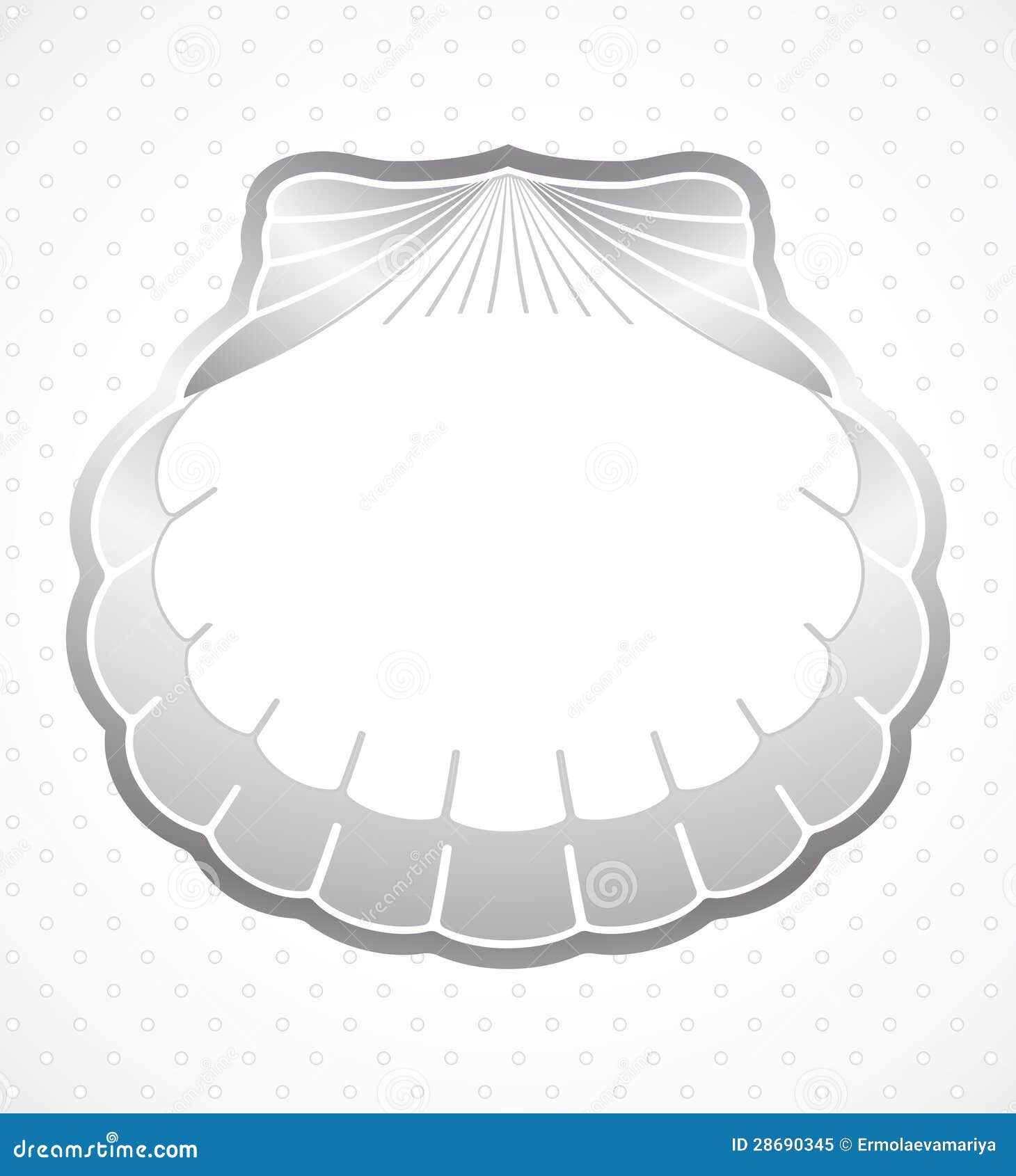 Frame Made of Pearl Shells. Vector Stock Vector - Illustration of macro ...