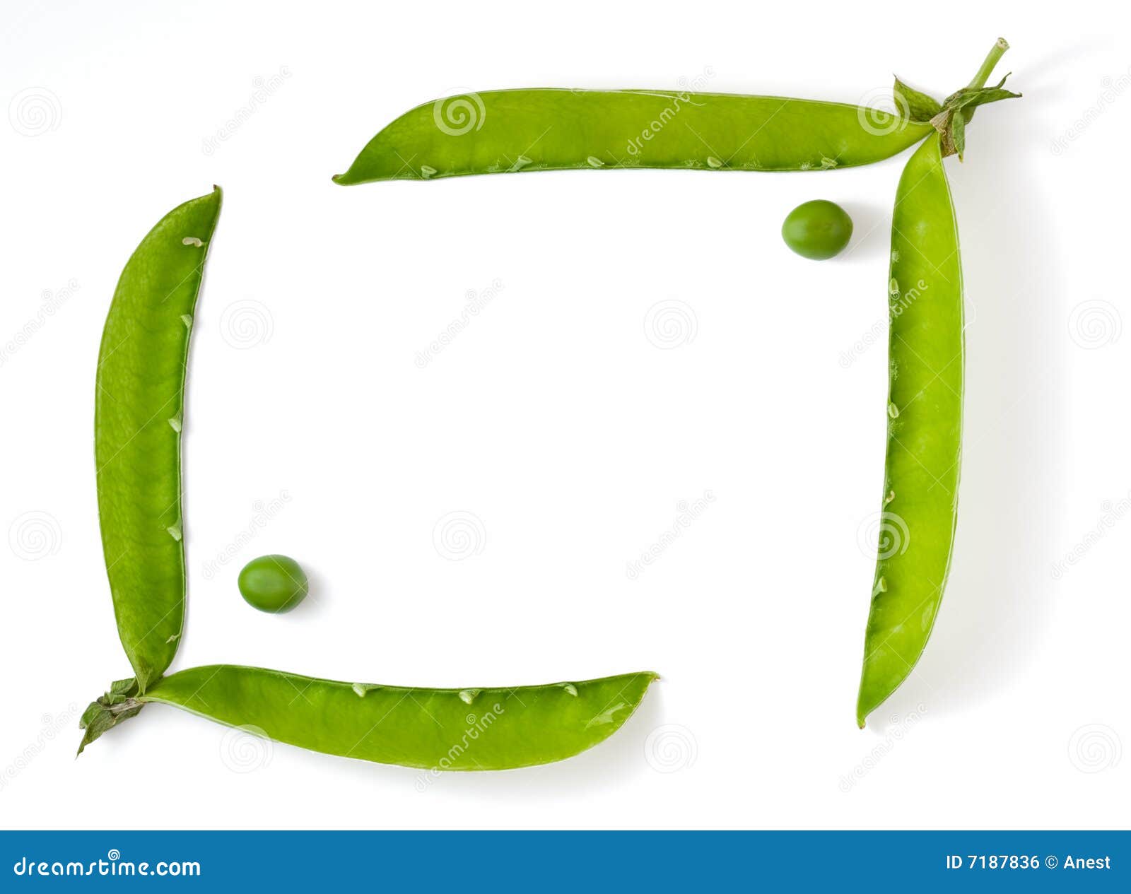 Frame Made of Peas and Pods Stock Photo - Image of vitamin, white: 7187836