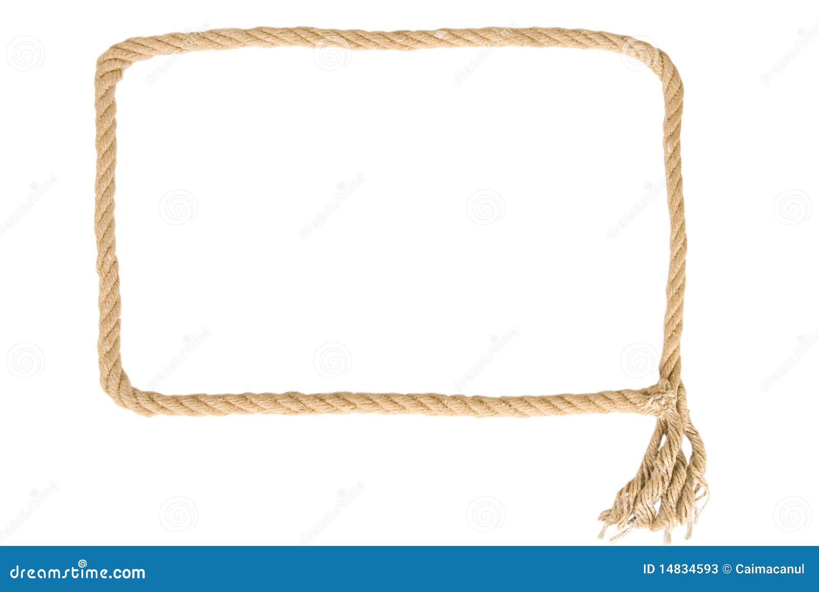 Frame made from rope stock image. Image of border, background - 14834593