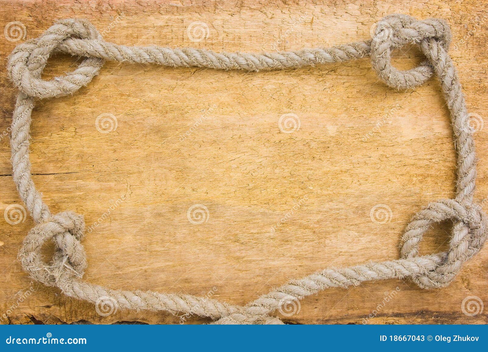 Frame made of rope stock image. Image of board, hemp - 18667043