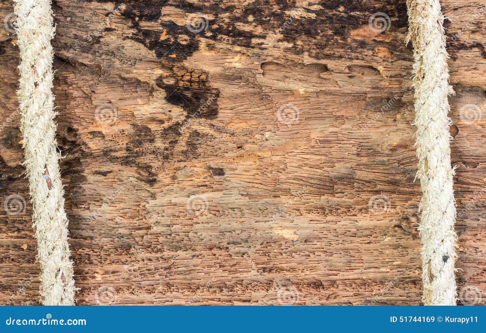 Frame made of rope on wood stock image. Image of sample - 51744169