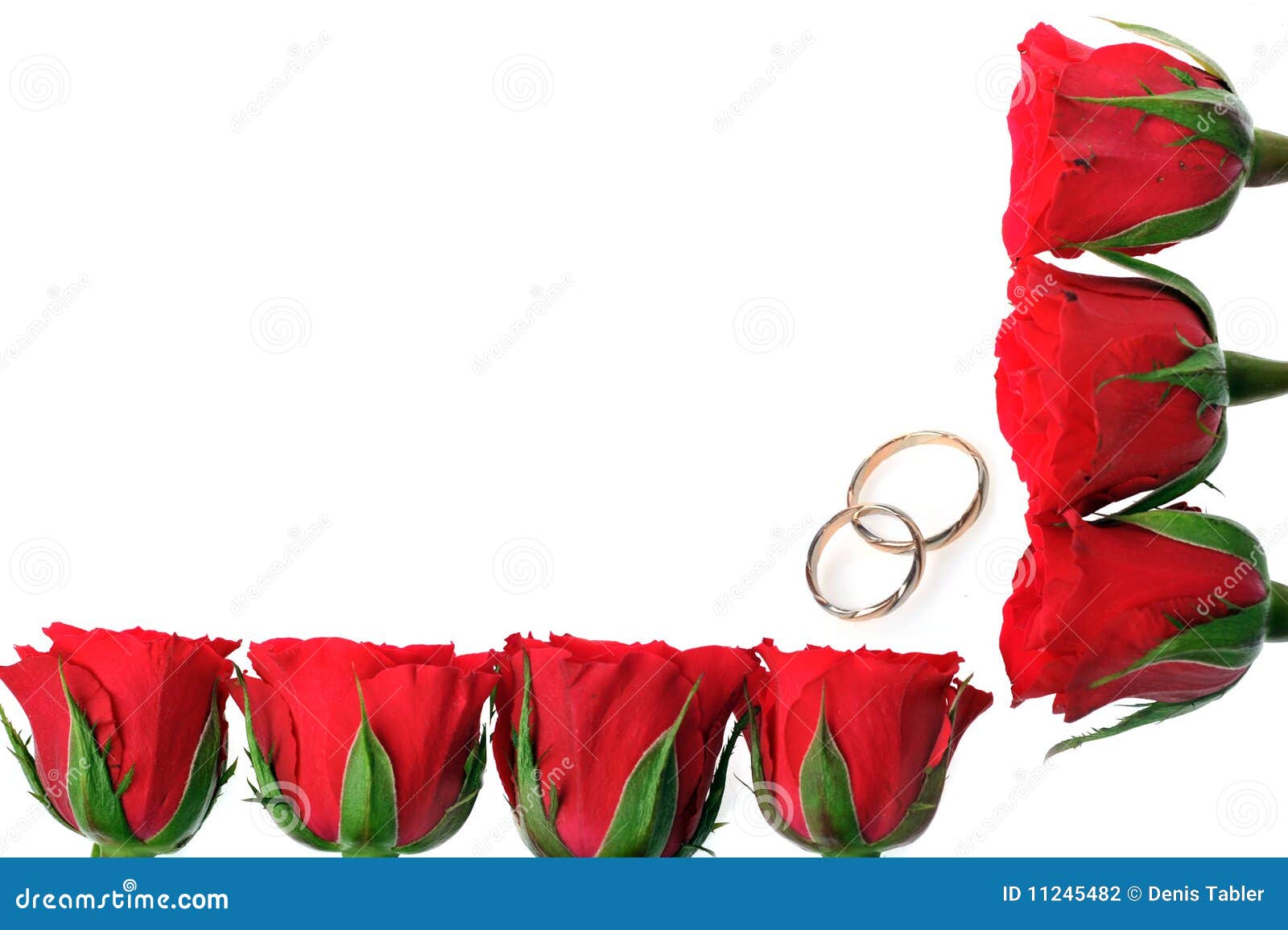 Frame Made from Roses and Rings Stock Photo - Image of frame, beauty ...
