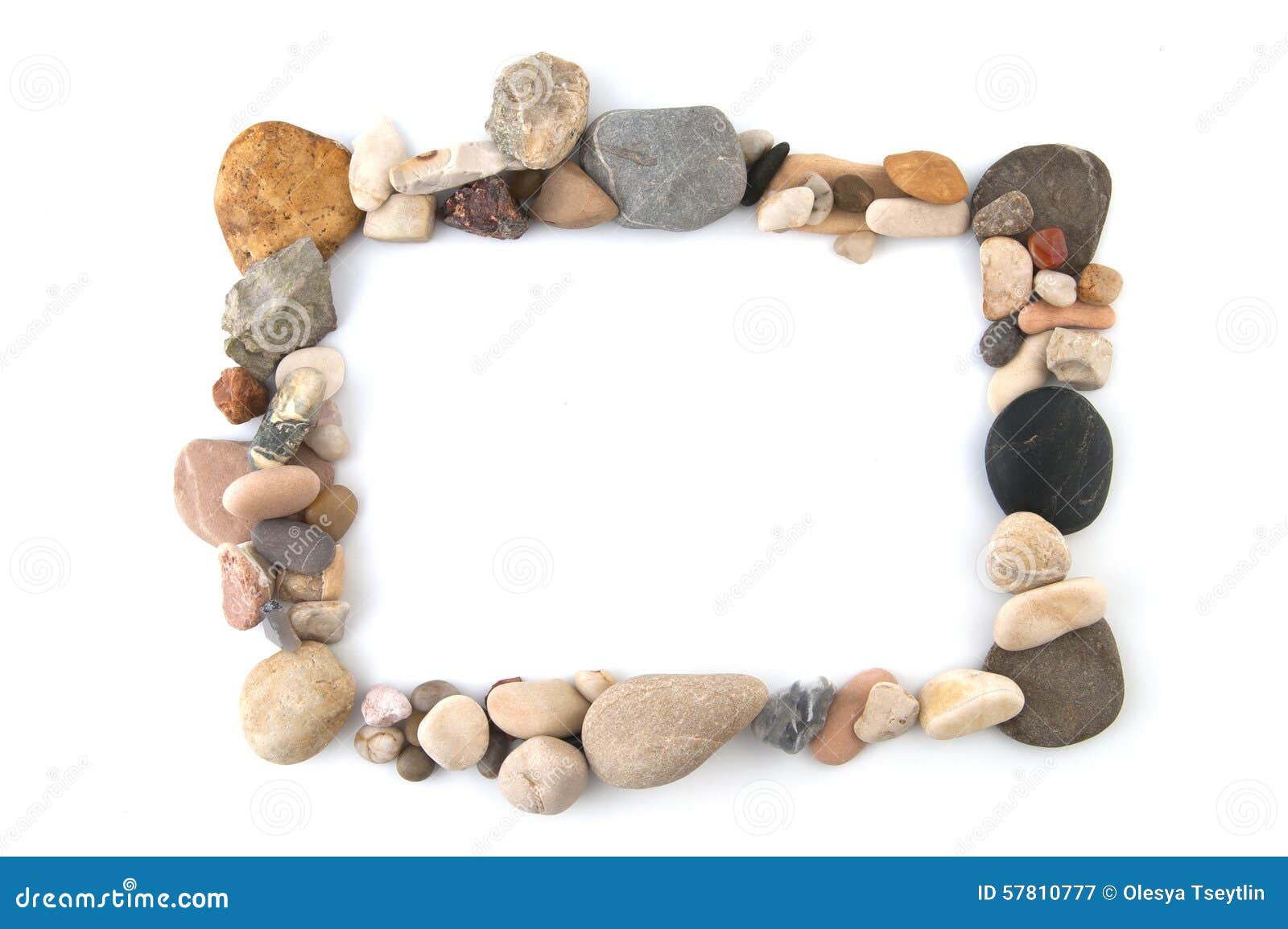 Frame made of stones. stock image. Image of stone, white - 57810777