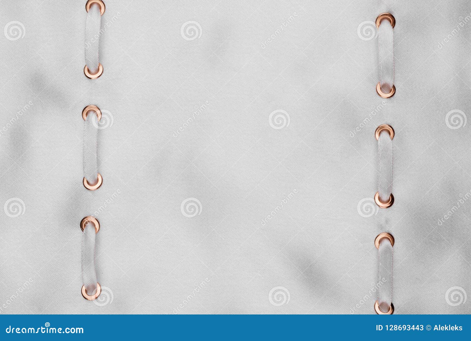 Frame Made of Two White Ribbons Inserted into a White Cloth. Stock ...