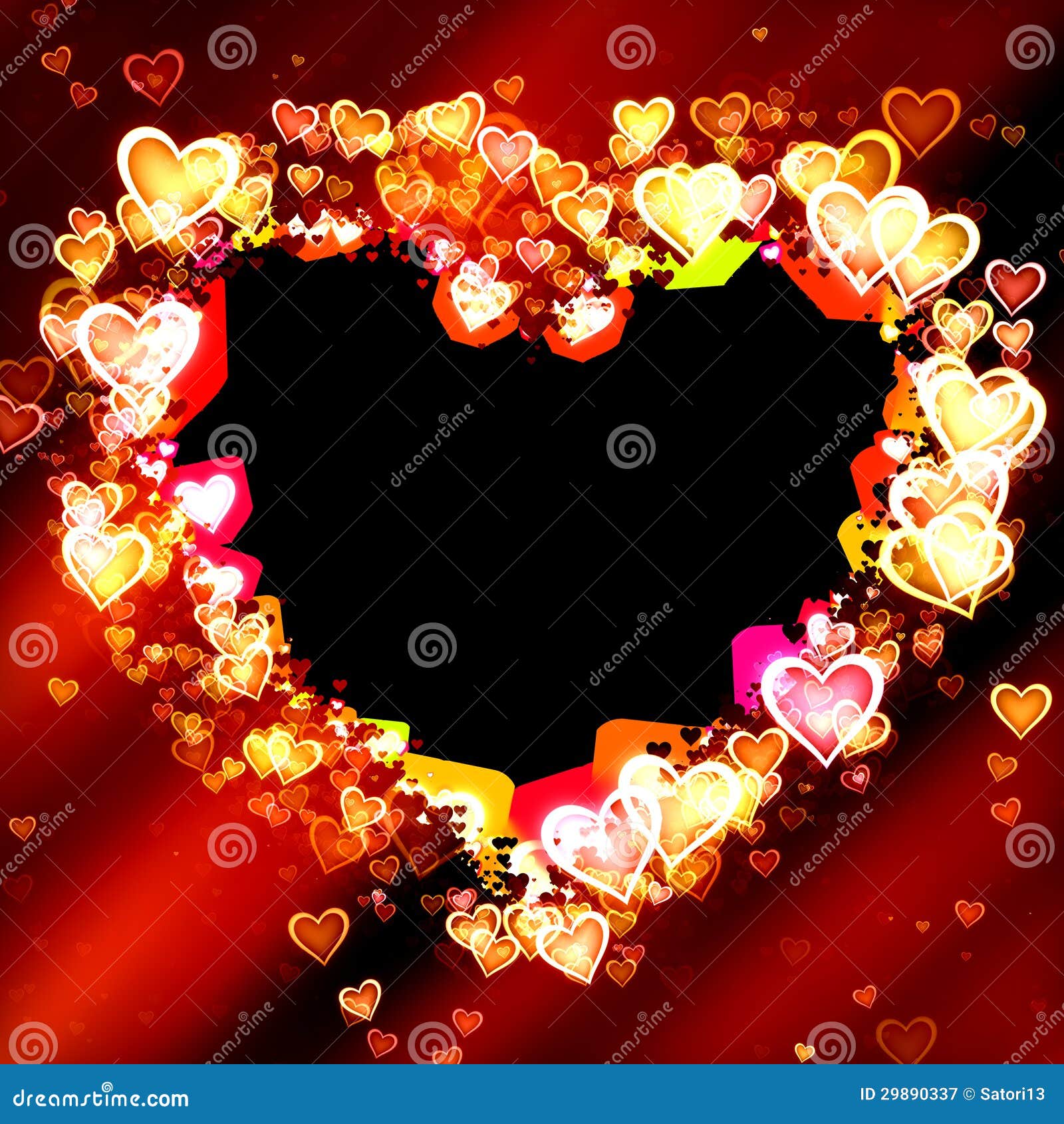 Frame of small hearts stock illustration. Illustration of texture ...