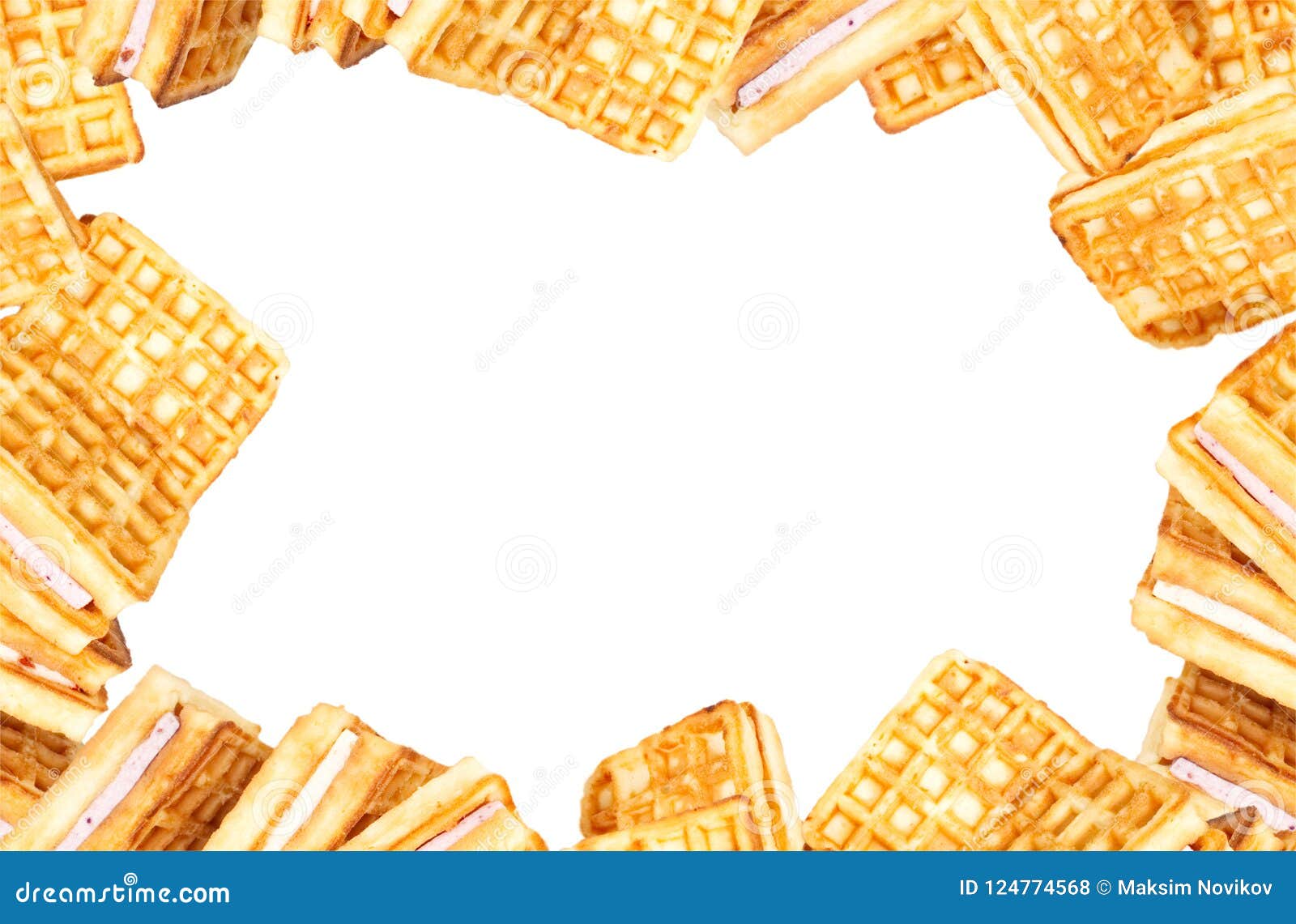 A Frame Made of Viennese Waffles. Stock Photo - Image of concept ...
