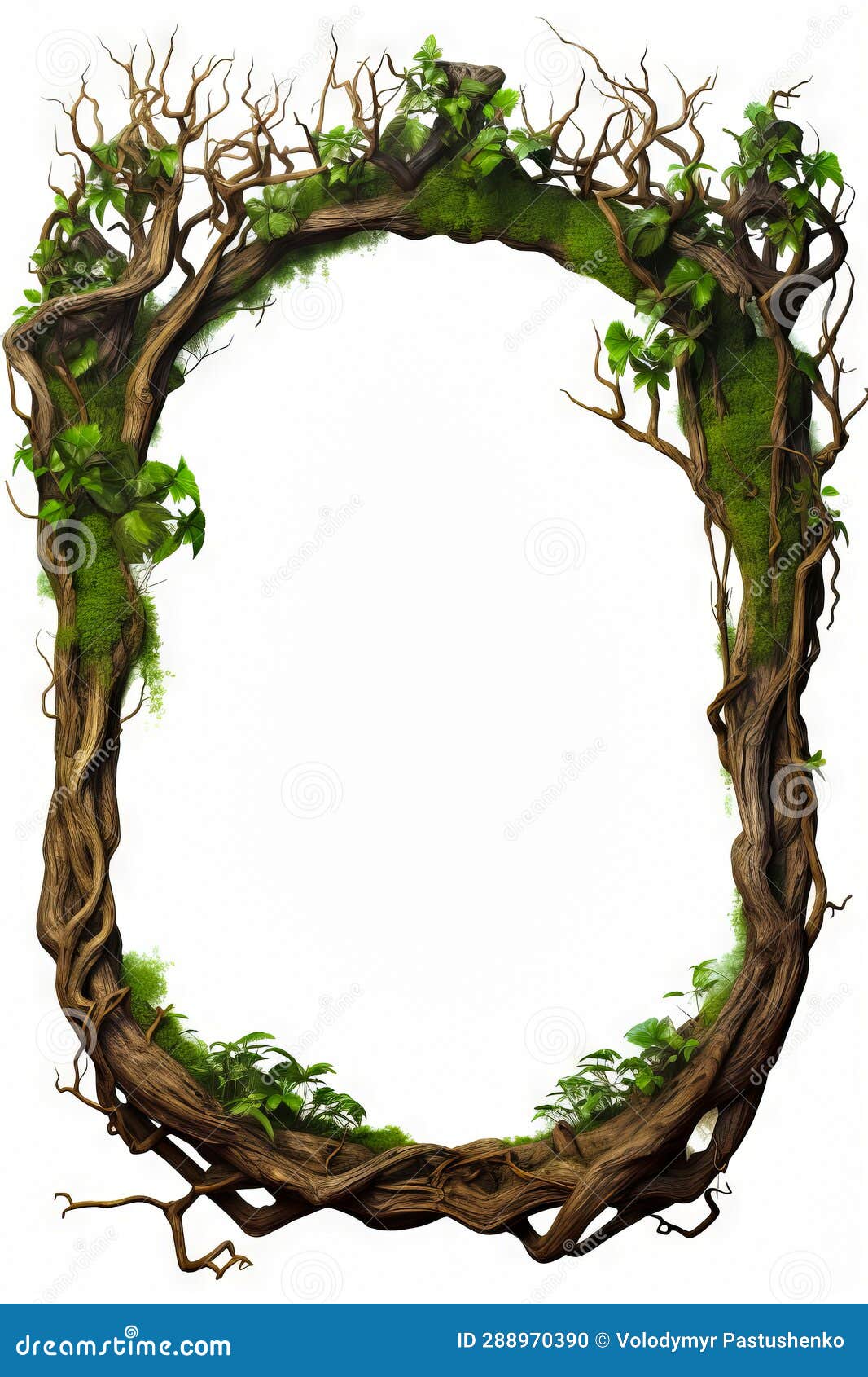 Frame Made of Vines and Leaves for Text. Generative AI Stock ...