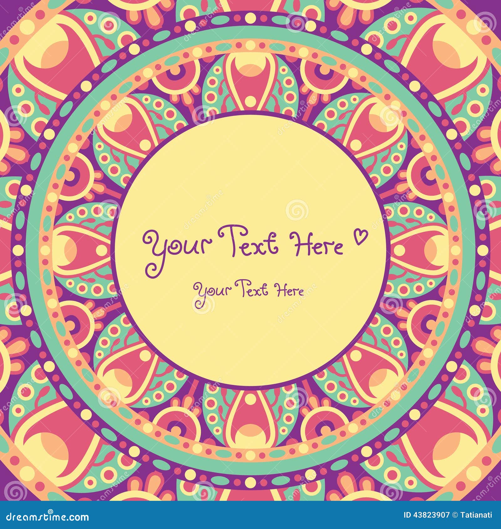 Frame mandala stock vector. Illustration of graphic, arabic - 43823907