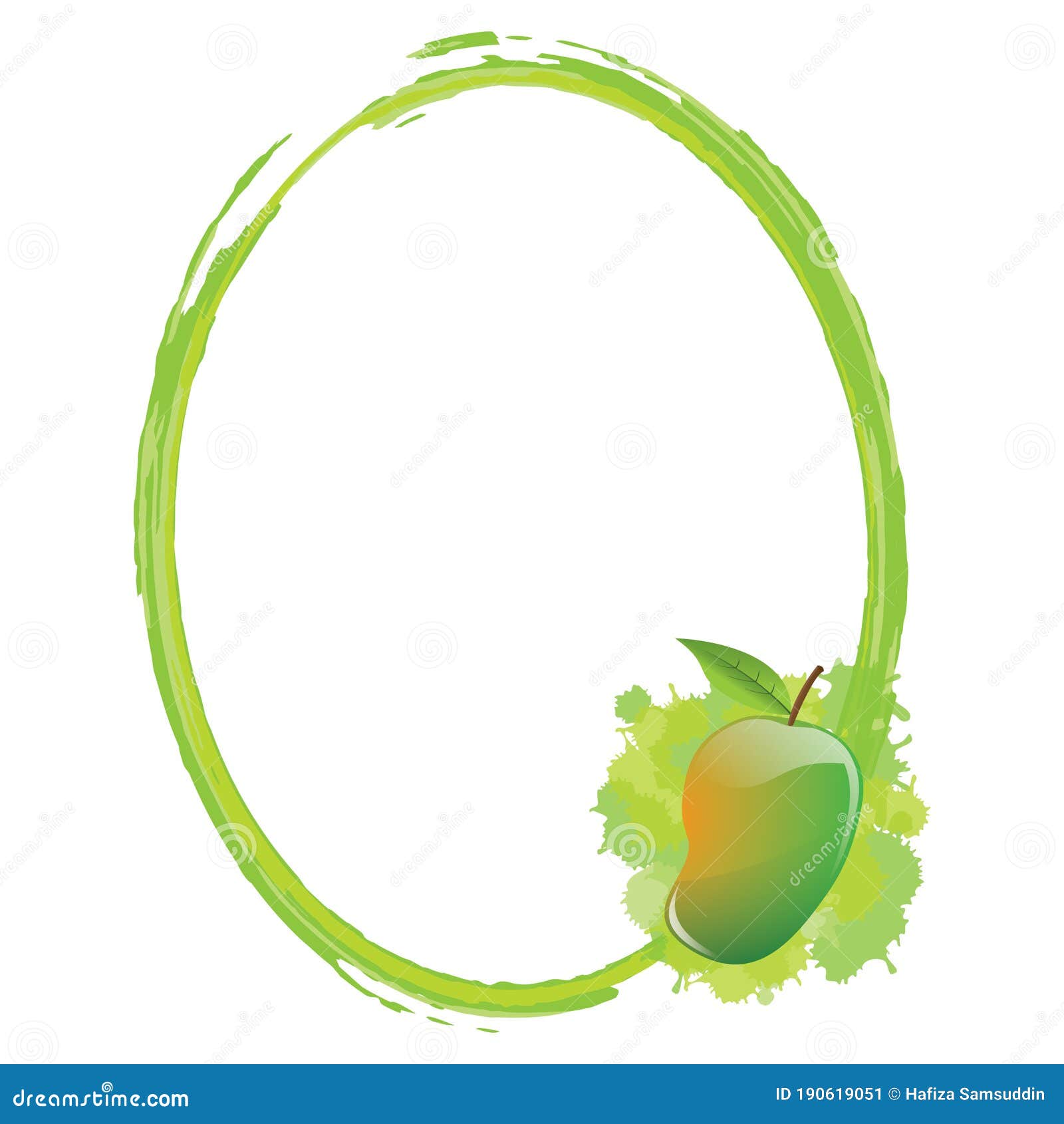 Frame with Mango. Vector Illustration Decorative Design Stock Vector ...
