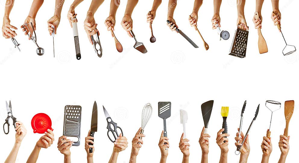 Frame with Many Kitchen Tools Stock Photo - Image of cooking ...