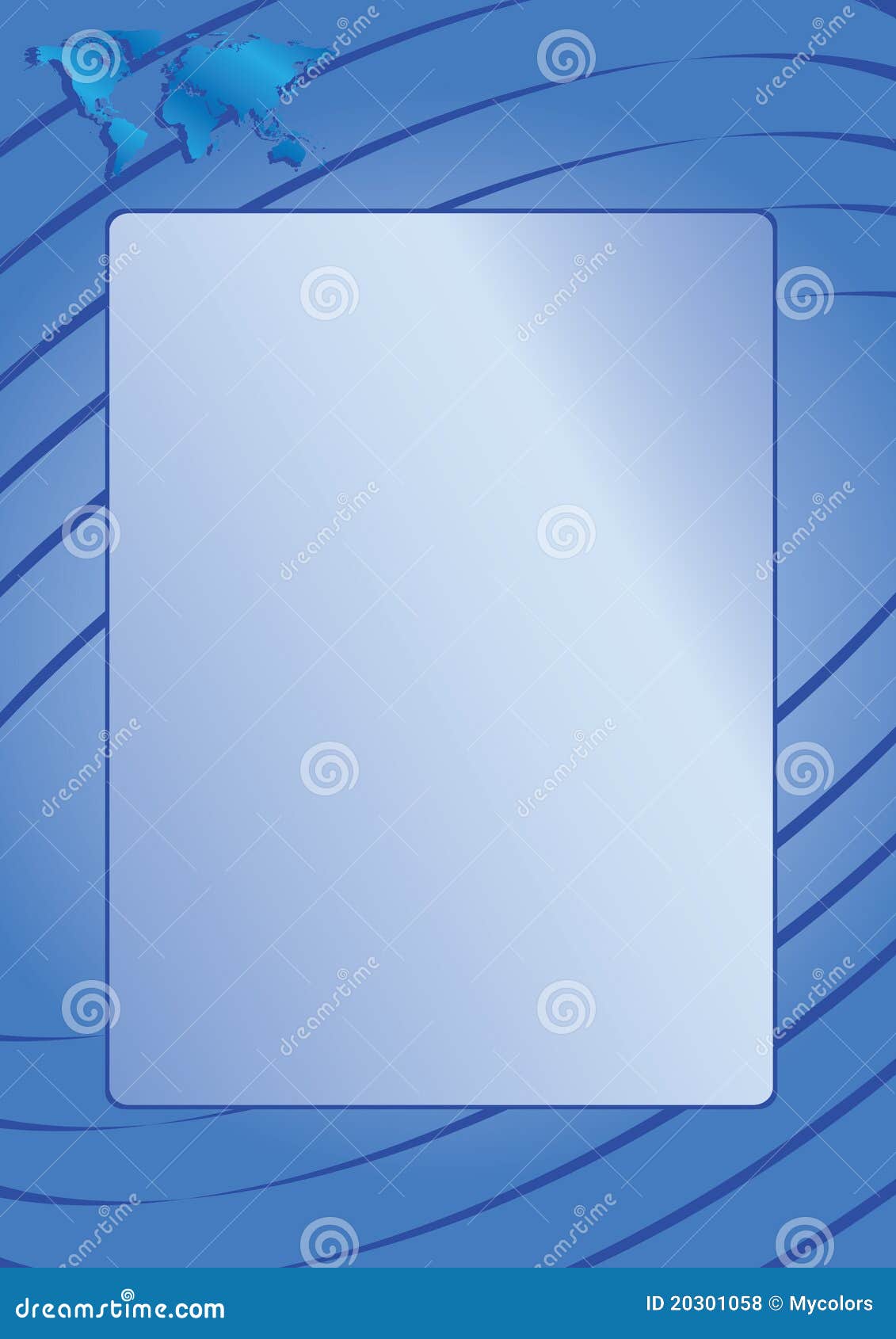 Frame with the Map of the World - Eps Stock Vector - Illustration of ...