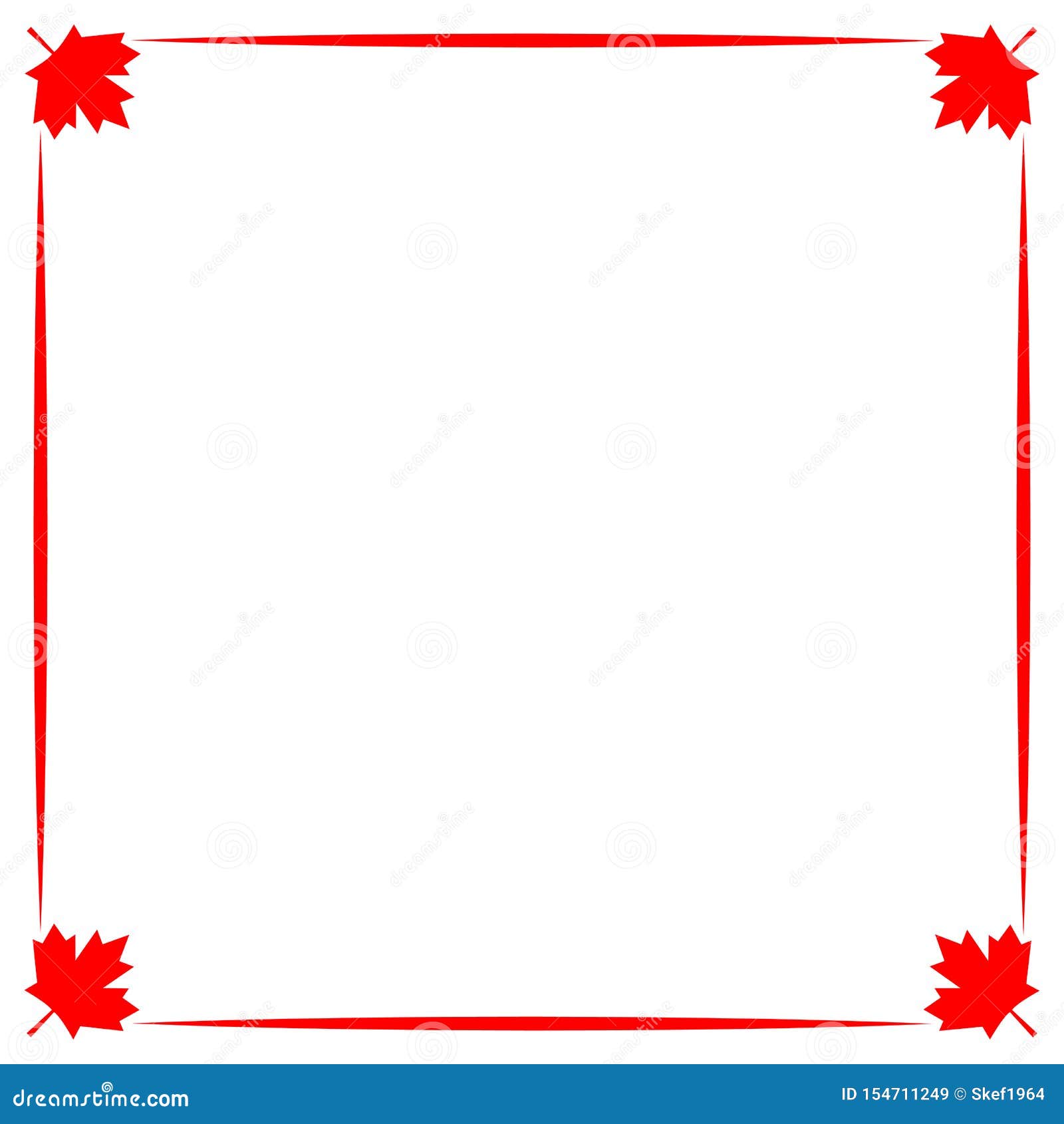 Decorative Canadian Border with Red Maple Leaf. Stock Vector ...