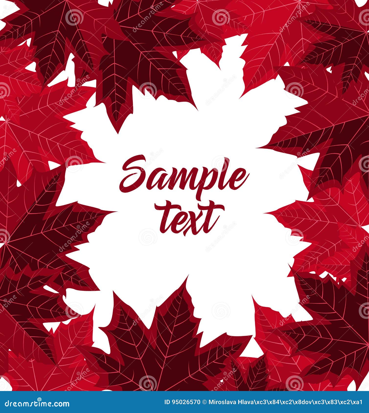 Frame with Maple leaves stock vector. Illustration of nature - 95026570