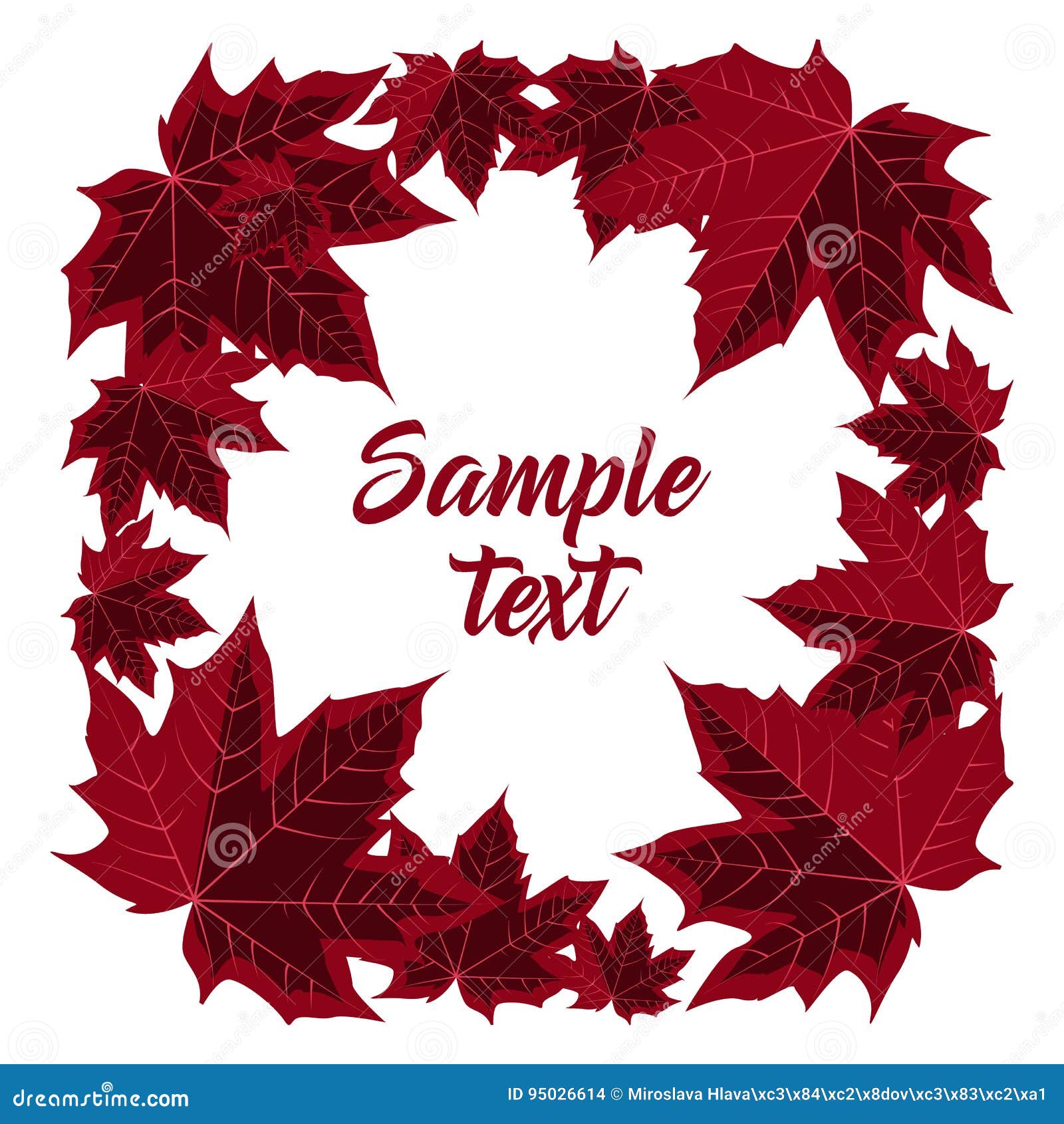Frame with Maple leaves stock vector. Illustration of maple - 95026614