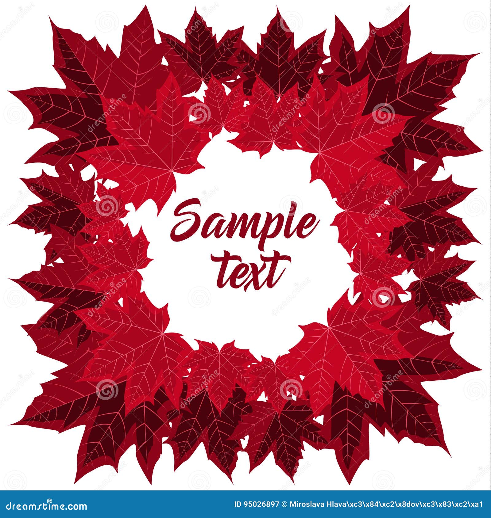 Frame with Maple leaves stock vector. Illustration of october - 95026897