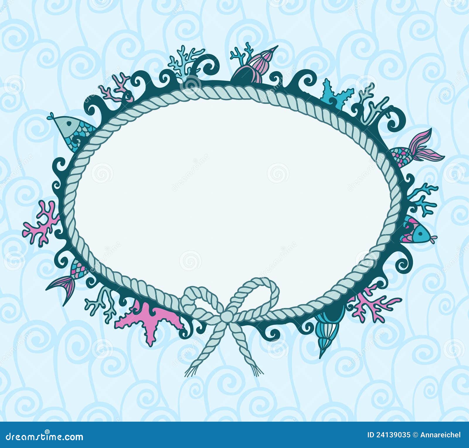 Frame in maritime style stock vector. Illustration of line - 24139035