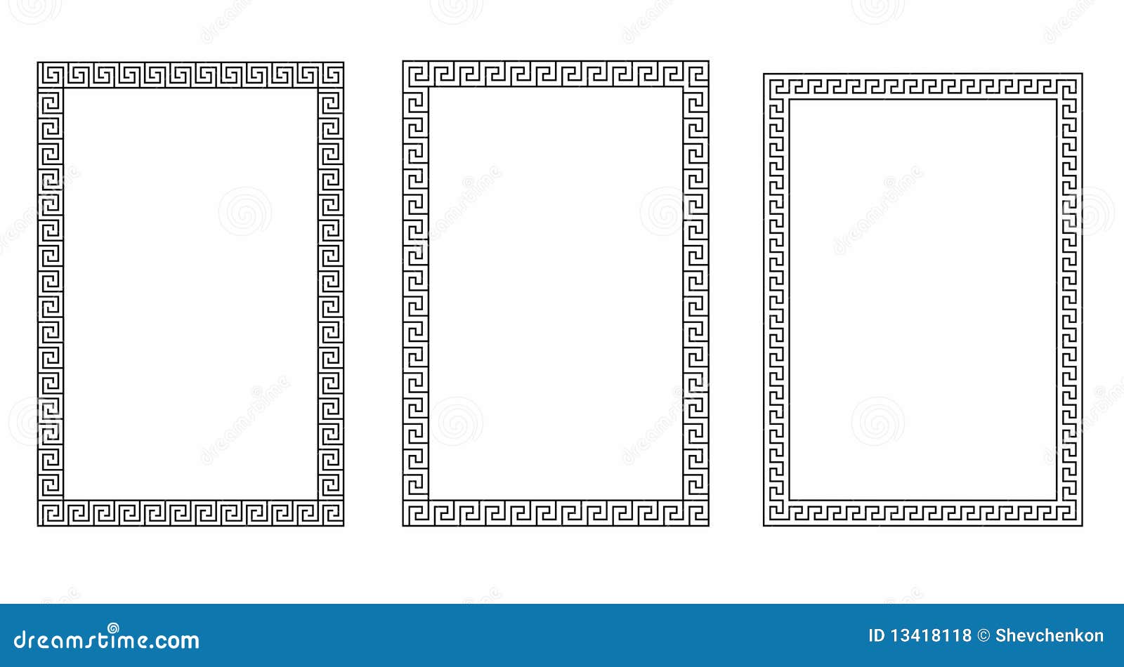 Frame meander stock vector. Illustration of antique, border - 13418118