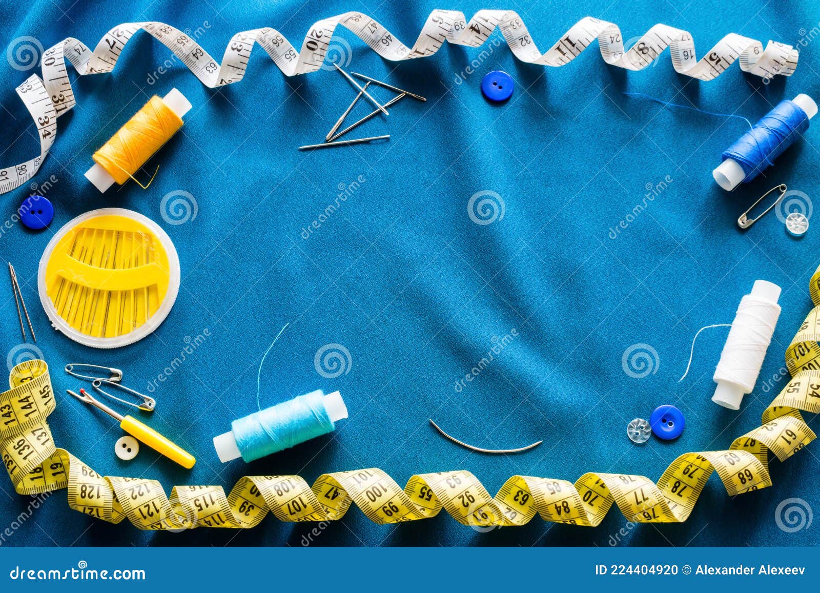 Frame With A Measuring Ruler And Tools Inside Against Texture Of ...