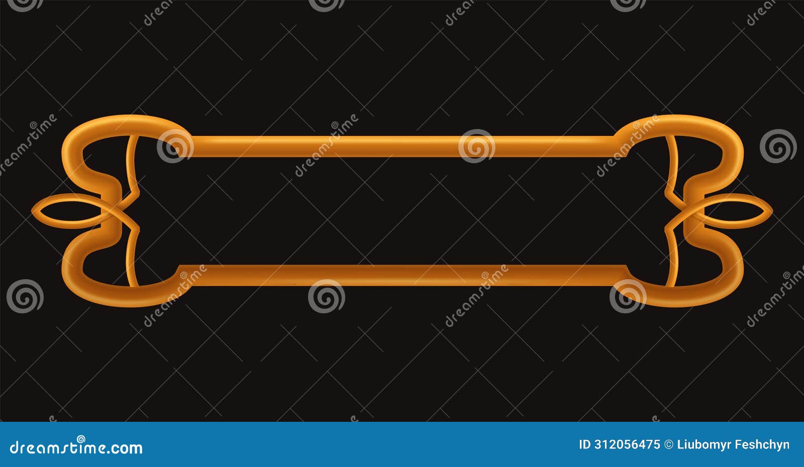 Frame Medieval Game Ui Metallic Title Banner Or Decorative Border Vector Assets For Web Or