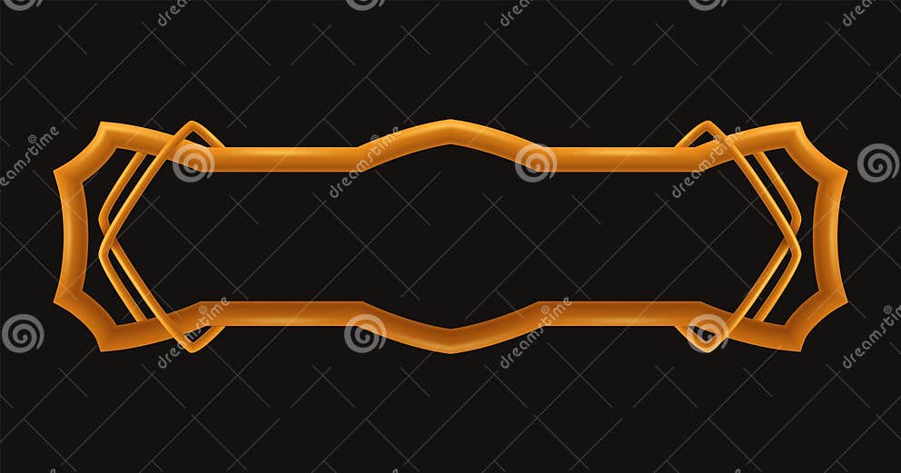 Frame Medieval Game Ui Metallic Title Banner Or Decorative Border Vector Assets For Web Or