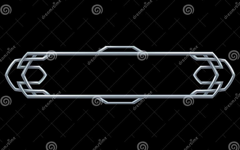 Frame Medieval Game Ui Metallic Title Banner Or Decorative Border Vector Assets For Web Or