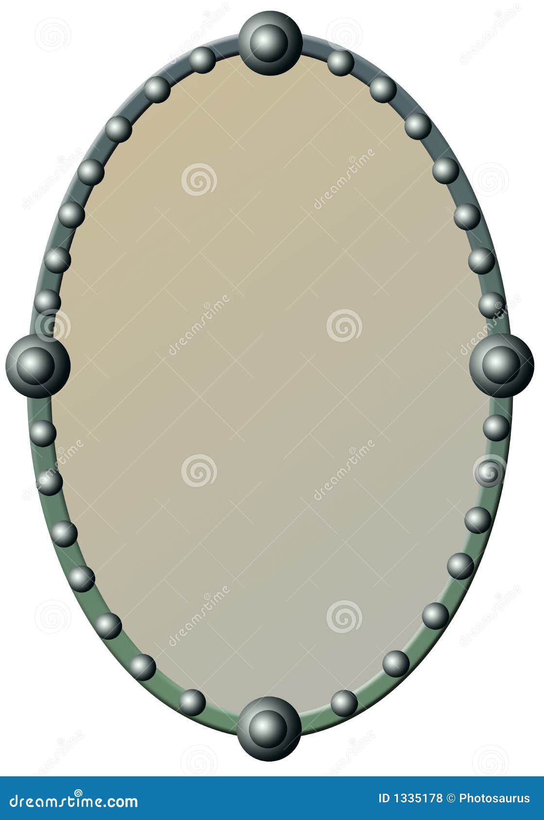 Frame with Metal Balls Around Stock Illustration - Illustration of ...