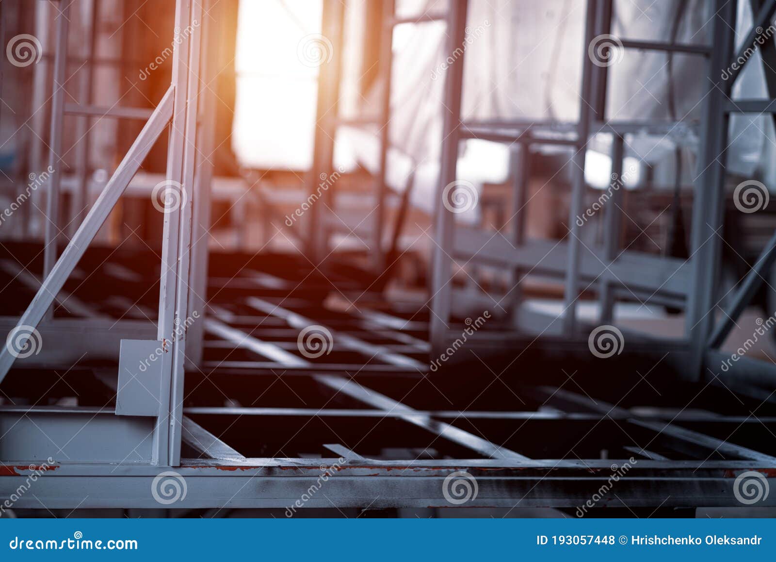 Frame Metal Construction Made of Iron Profile Stock Photo - Image of ...