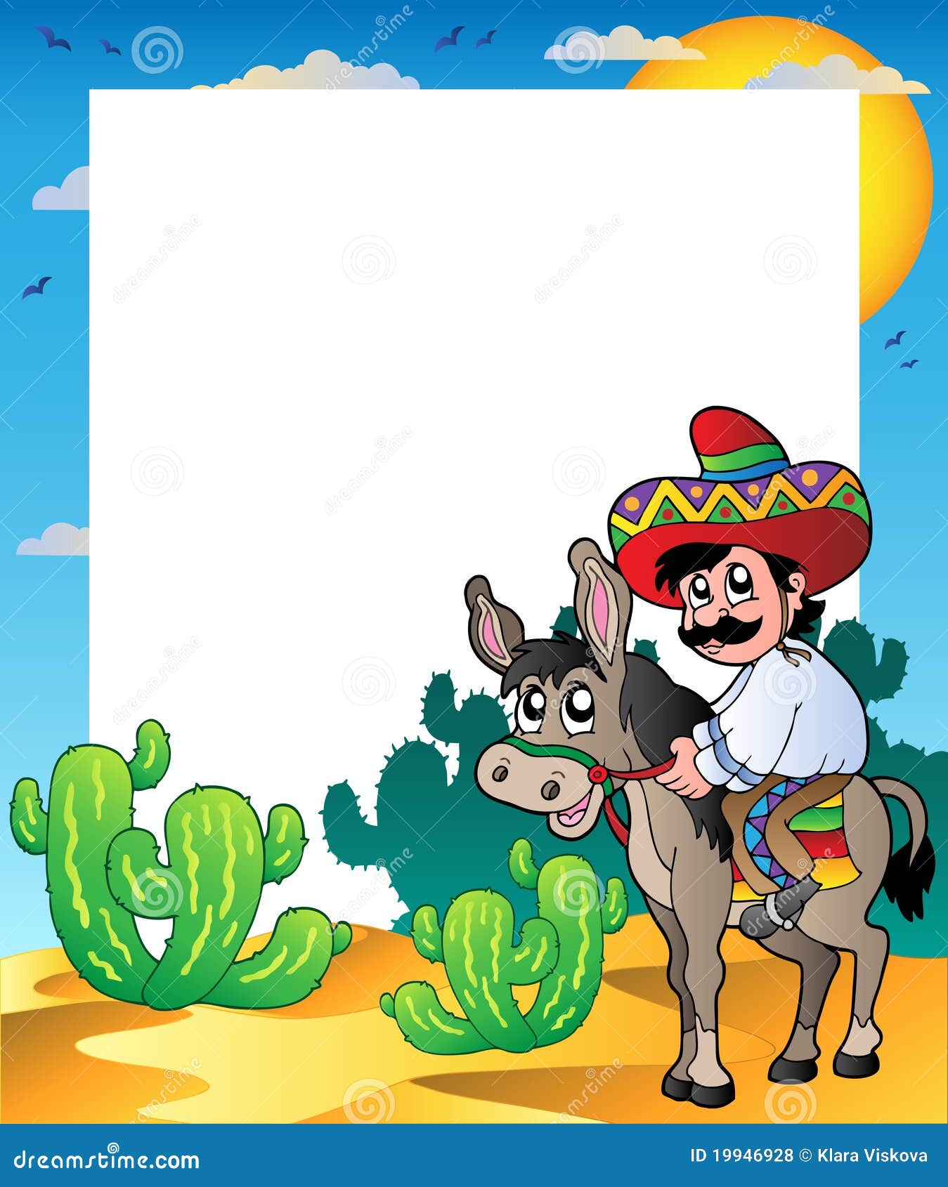 Man Riding A Donkey Icon, Cartoon Style Vector Illustration ...