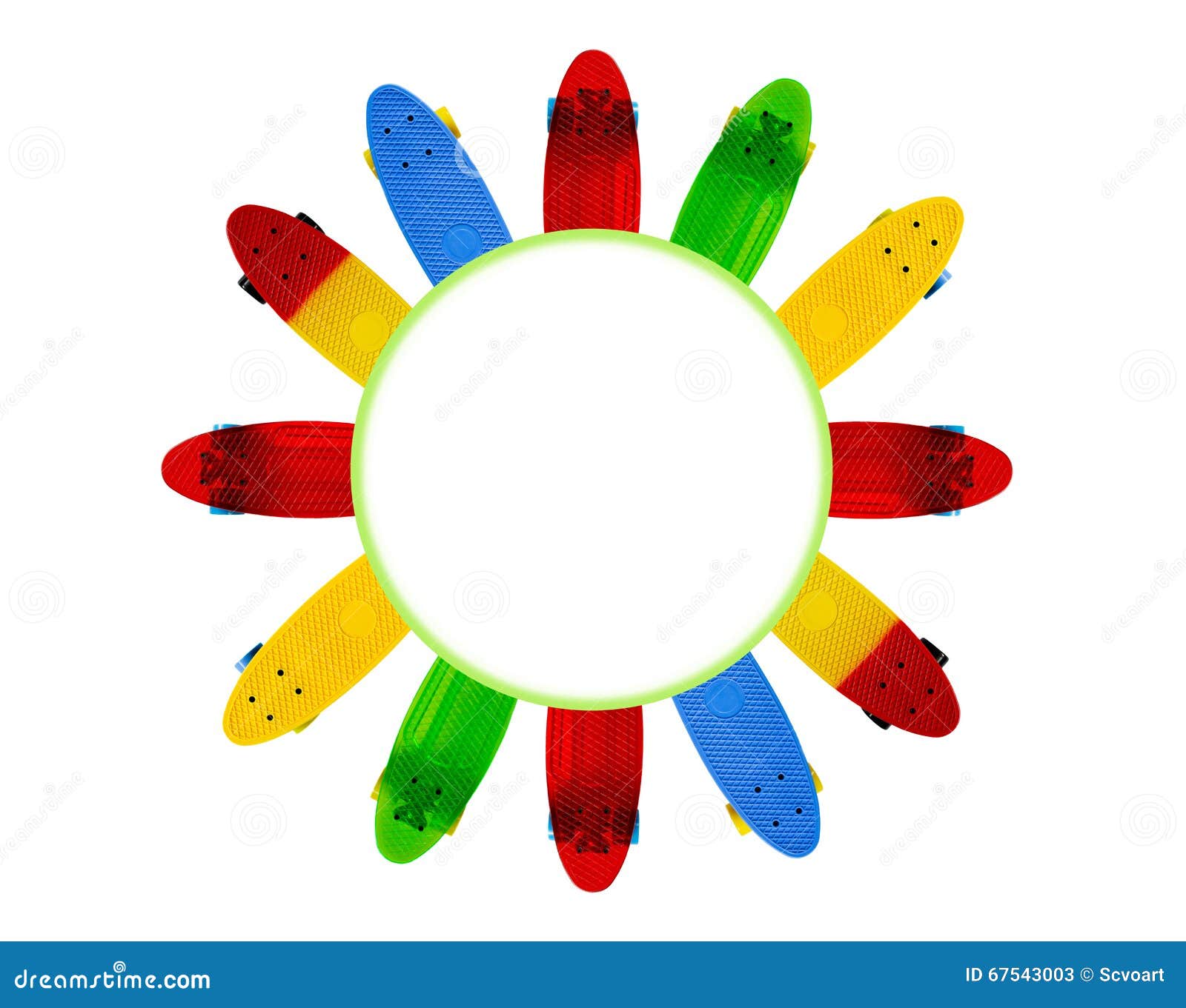 Frame with Mini Colored Skateboards Stock Image - Image of penny ...