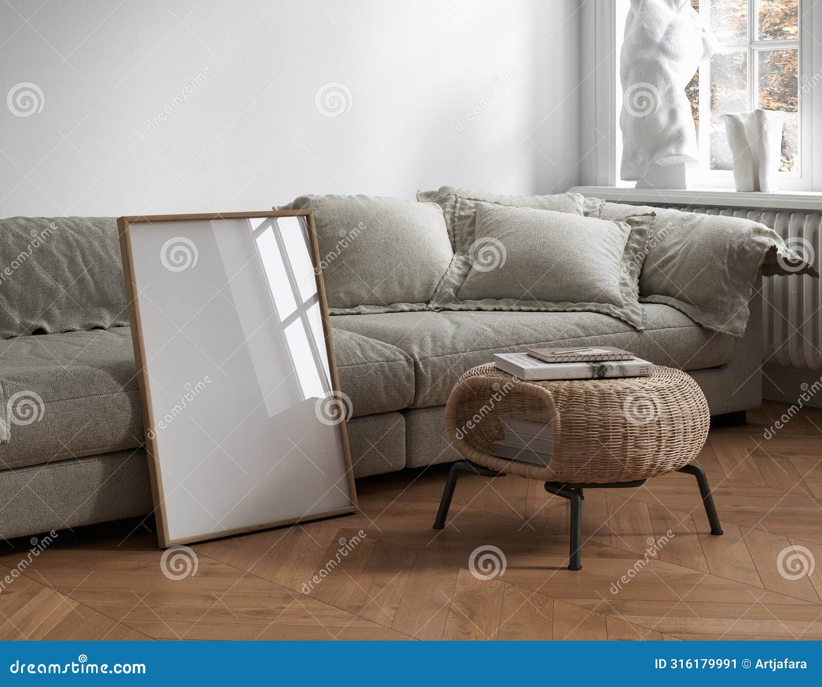 Minimalist Room Featuring A Chair And A Side Table, Exemplifying The ...