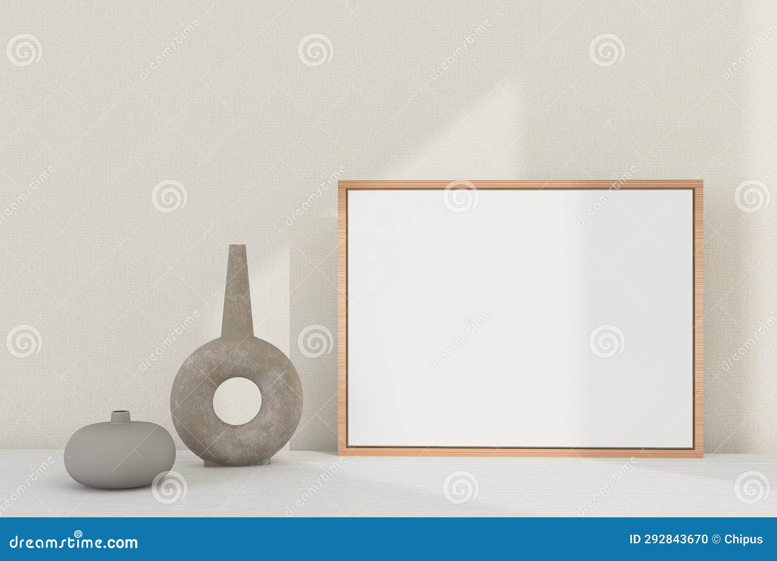 Horizontal Frame, Table Decor. Frame Mockup. Stock Illustration ...