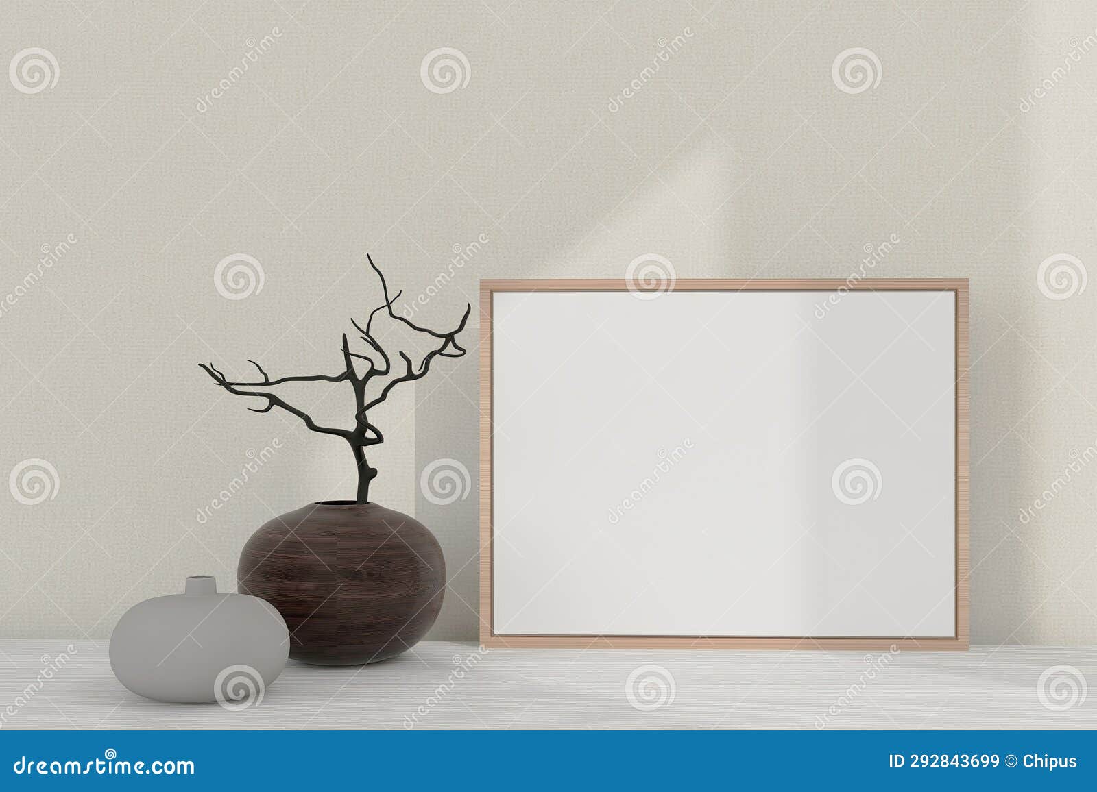 Horizontal Frame, Table Decor. Frame Mockup. Stock Illustration ...