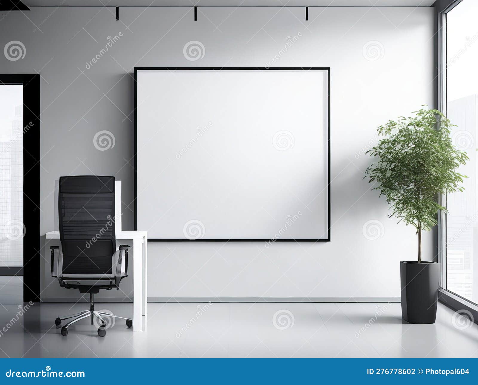 Frame Mockup in Office Design. Stock Illustration - Illustration of ...