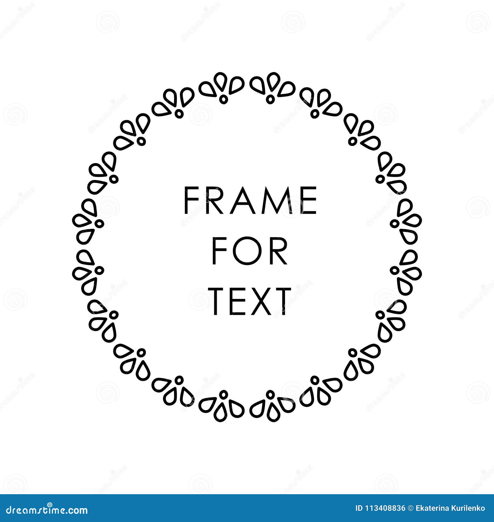 Frame in Modern Outline Style Stock Vector - Illustration of element ...