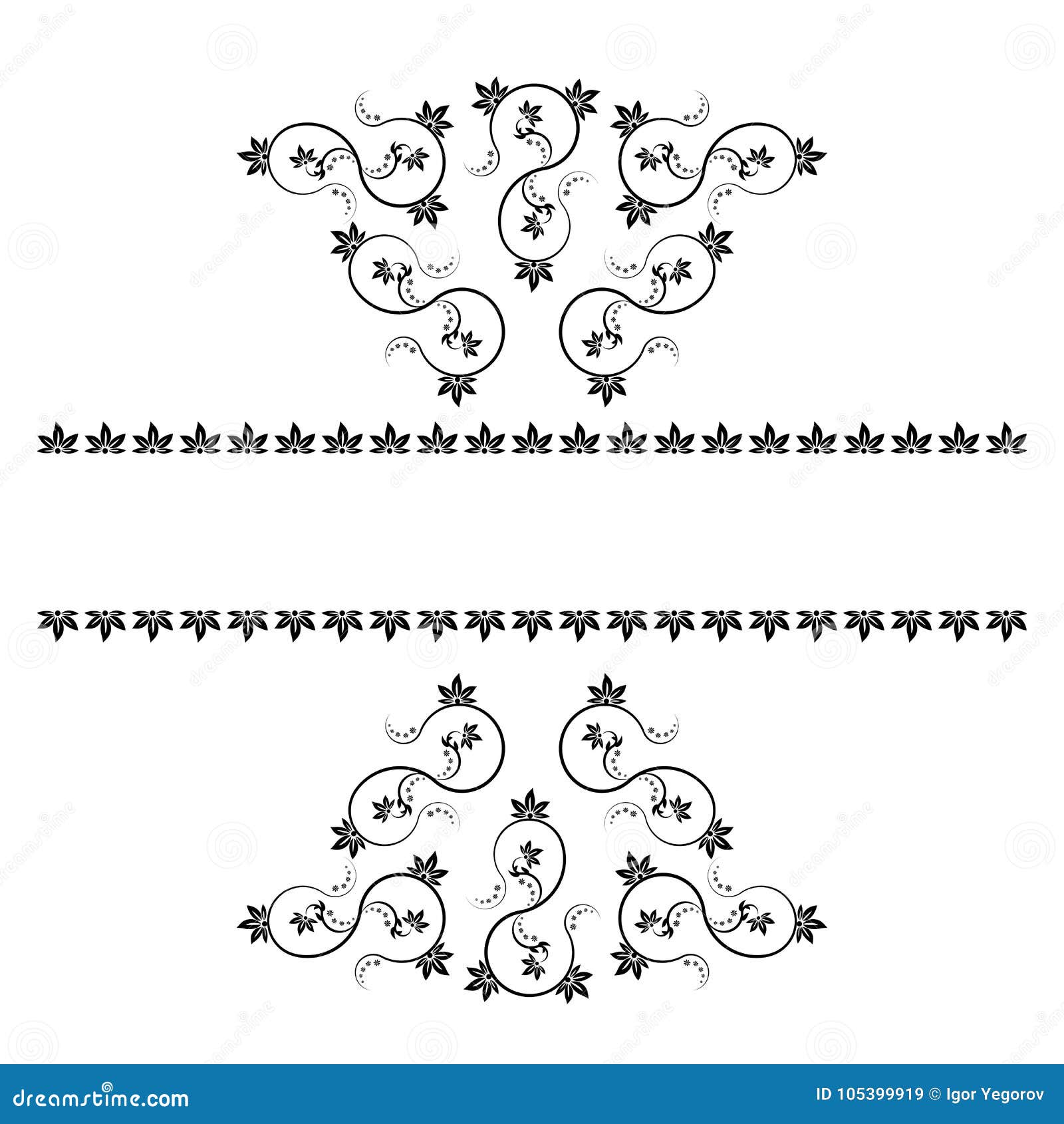 Frame with Monograms for Design and Decorate. Stock Vector ...