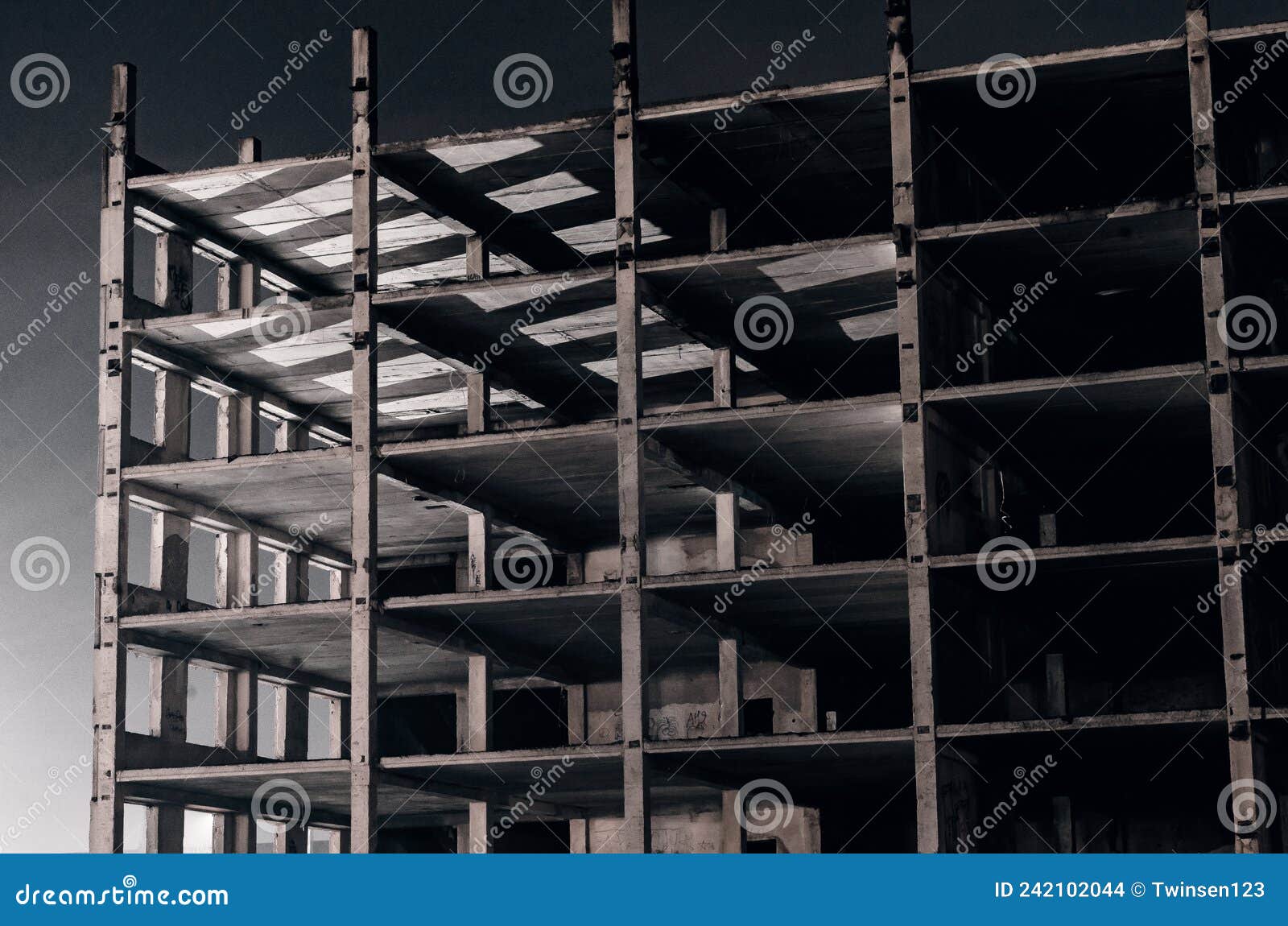Frame of a Multi-storey Building. Housing Construction Stock Photo ...