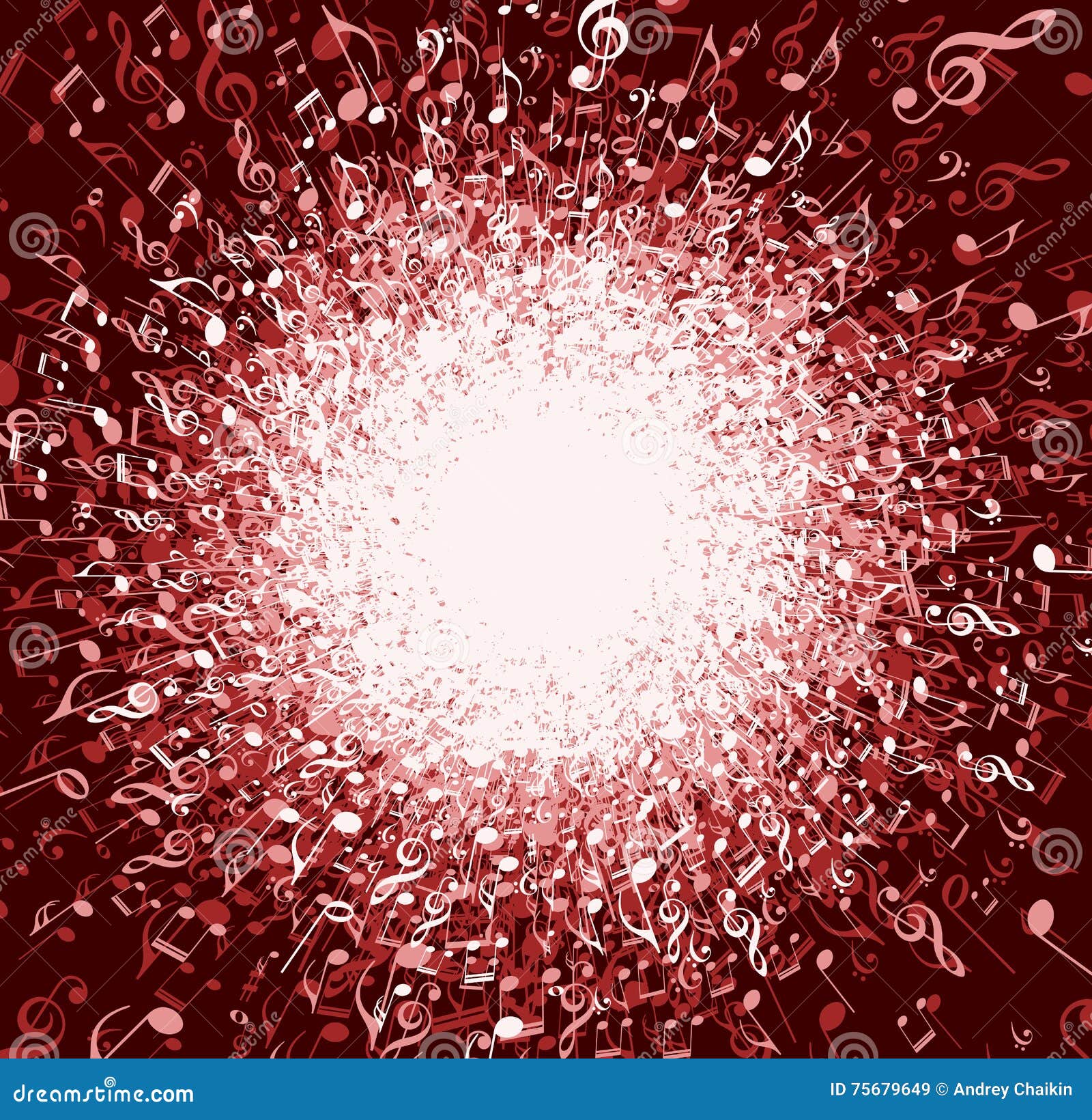 Frame with music notes. stock vector. Illustration of notation - 75679649